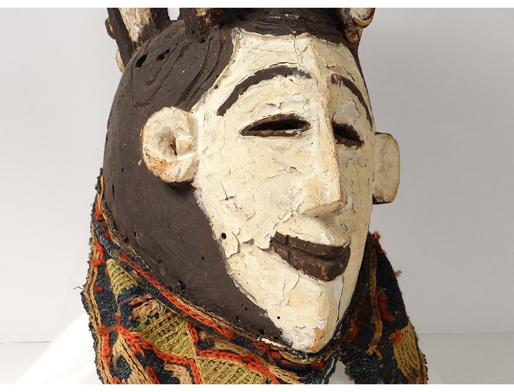 African polychrome wood mask Igbo Nigeria Agbogho Mmwo Africa mask ...