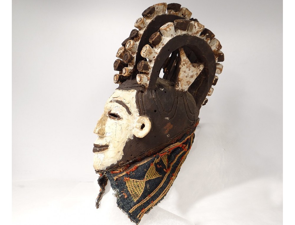 African polychrome wood mask Igbo Nigeria Agbogho Mmwo Africa mask ...