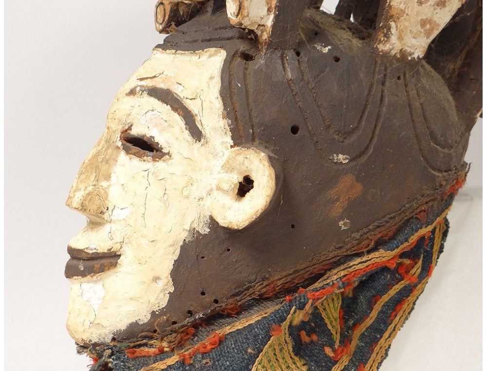 African polychrome wood mask Igbo Nigeria Agbogho Mmwo Africa mask ...