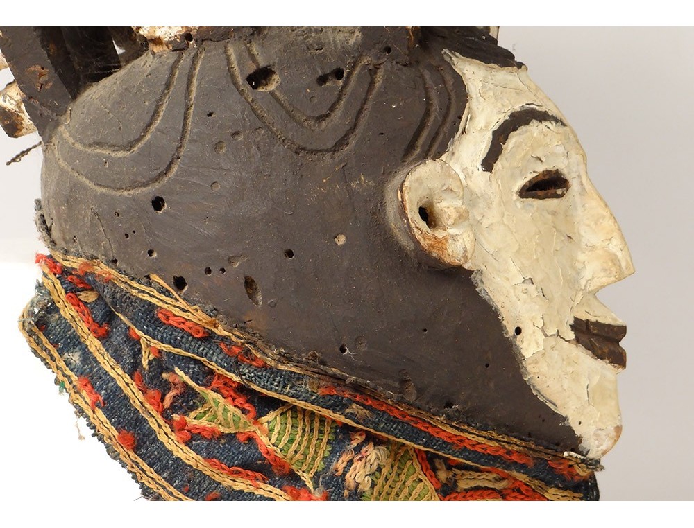 African polychrome wood mask Igbo Nigeria Agbogho Mmwo Africa mask ...