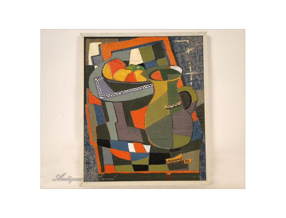 HST Cubist collage Still Life Simonet twentieth