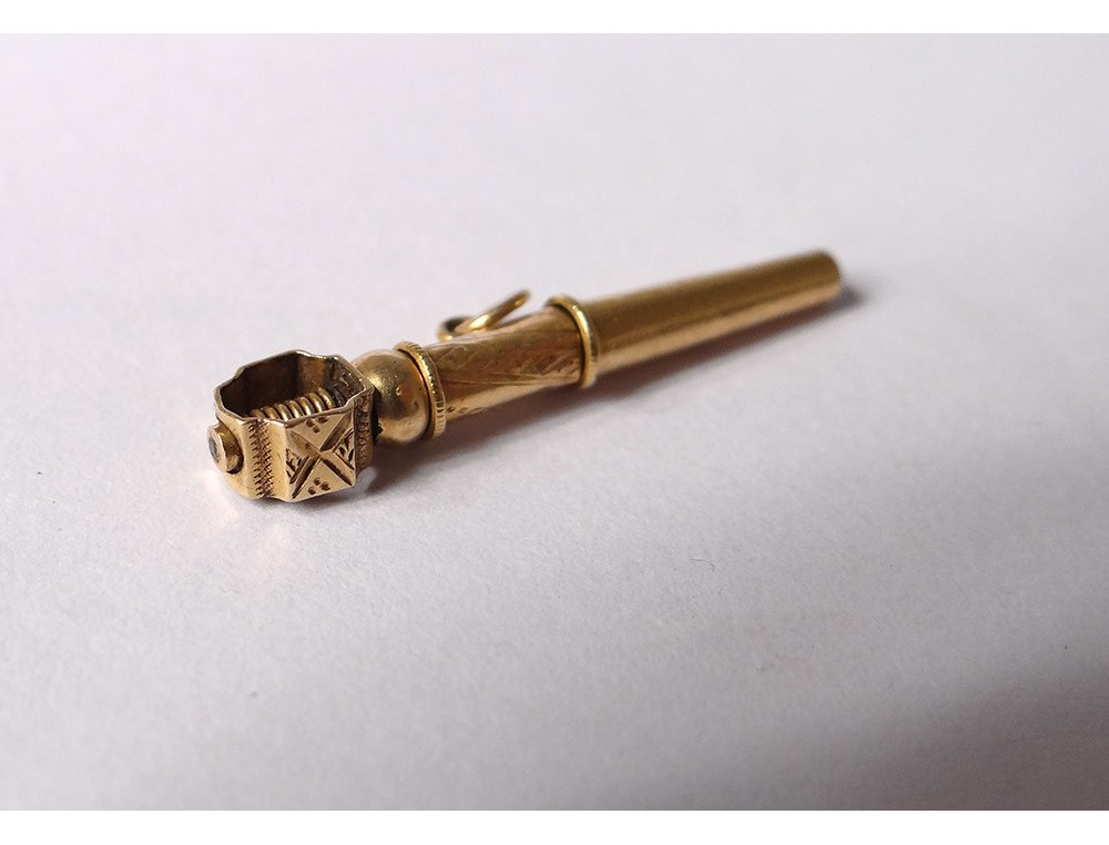 19th century solid gold watch key