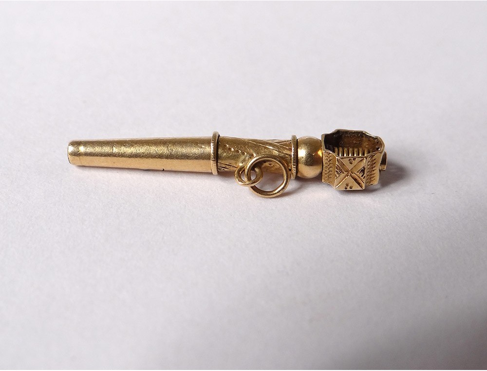 19th century solid gold watch key