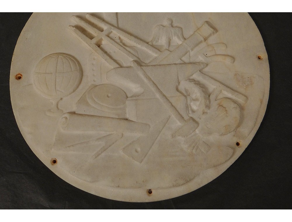 White Marble Bas Relief Sculpture Attributes Knowledge Culture ...