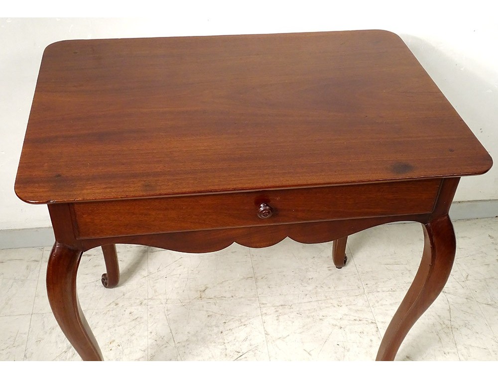 Cabaret table Louis XV solid mahogany 18th century