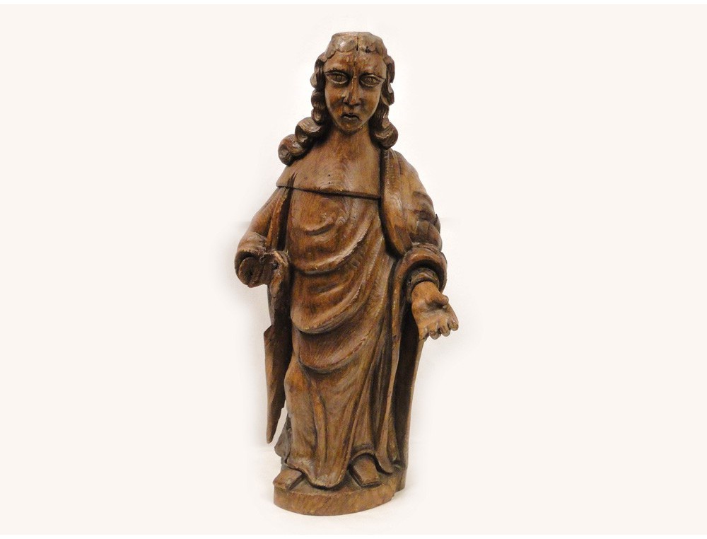 Virgin statue sculpture carved 16th