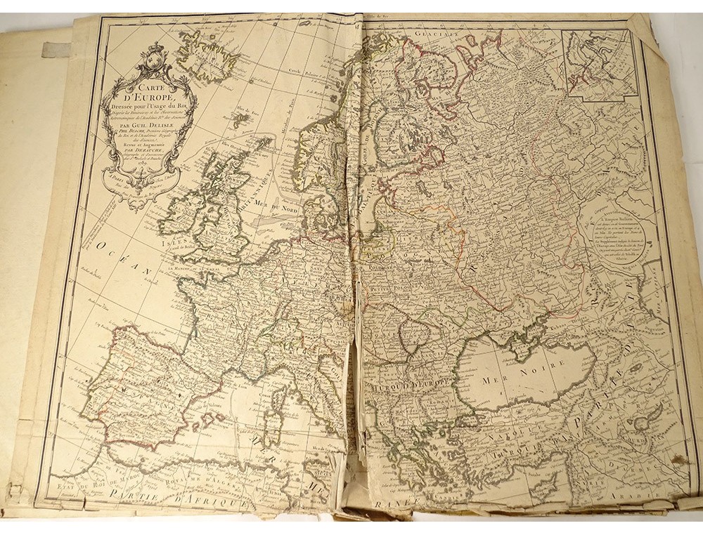 Geographical maps Atlas Mappemonde Guillaume Delisle Geographer XVIIIth