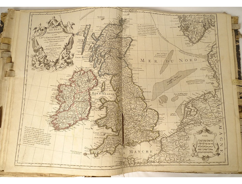 Geographical maps Atlas Mappemonde Guillaume Delisle Geographer XVIIIth