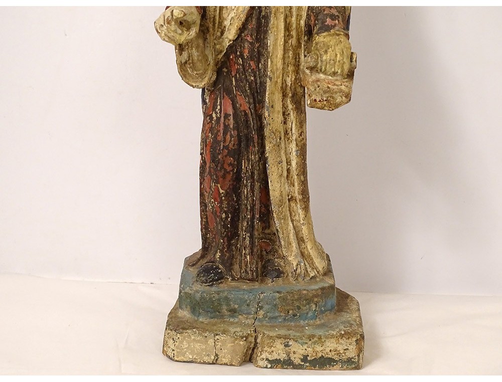 Saint-Yves statue in polychrome carved wood lawyer lawyer eighteenth ...