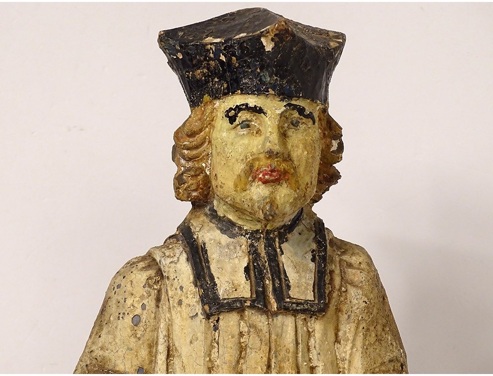 Saint-Yves statue in polychrome carved wood lawyer lawyer eighteenth ...