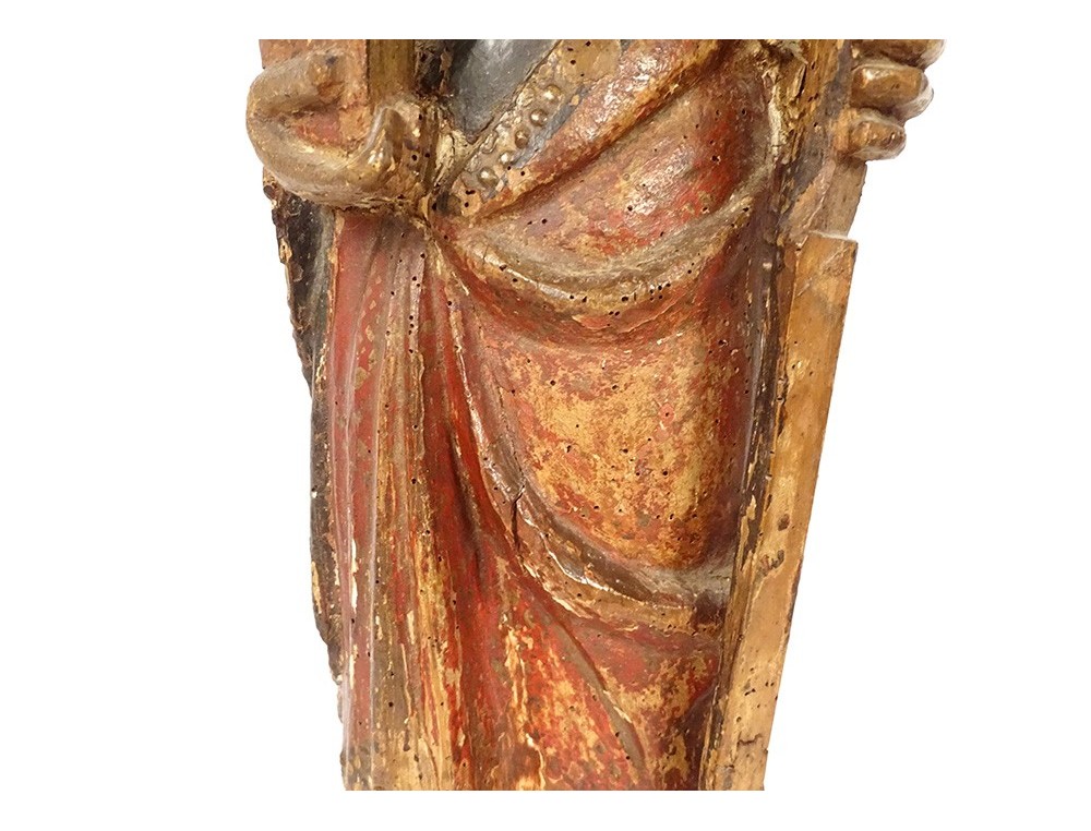 Statue scuplpture bois polychrome Saint-Paul de Tarse épée livre XVIIIème