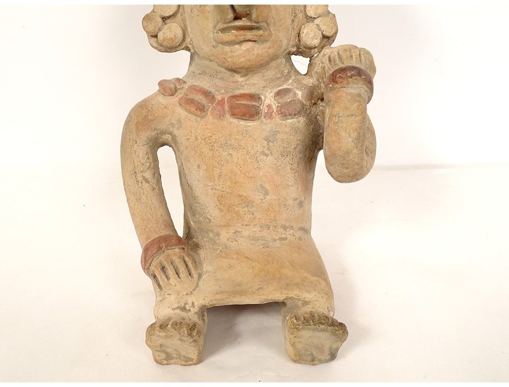Pre-Columbian sculpture Olmec character Las Bocas Mexico land suite