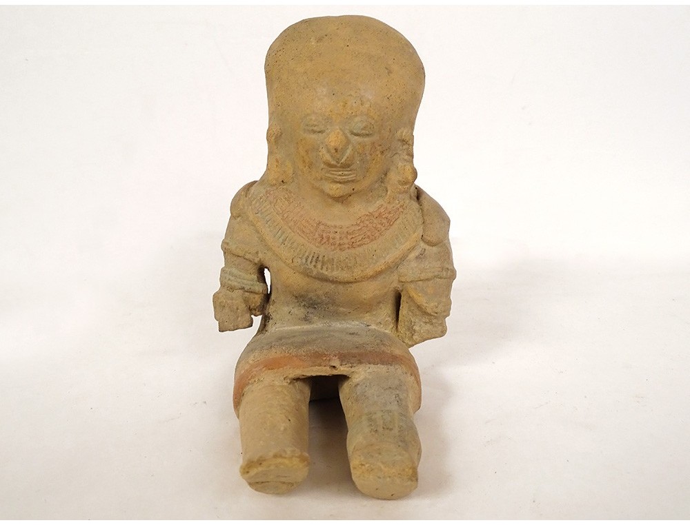 Pre-Columbian sculpture Olmec character Las Bocas Mexico land suite