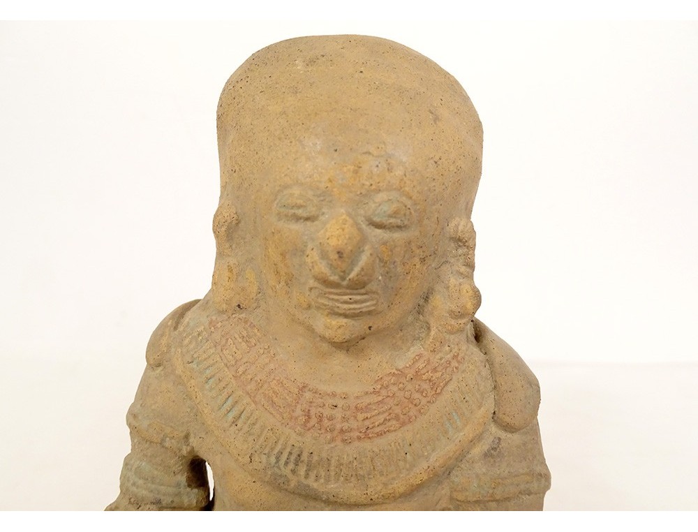 Pre-Columbian sculpture Olmec character Las Bocas Mexico land suite