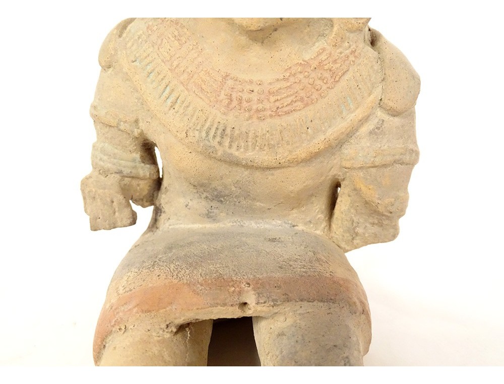 Pre-Columbian sculpture Olmec character Las Bocas Mexico land suite