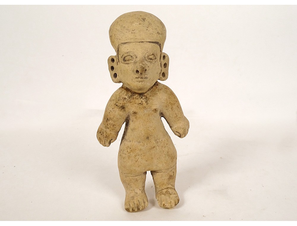 Pre-Columbian sculpture Olmec character Las Bocas Mexico land suite