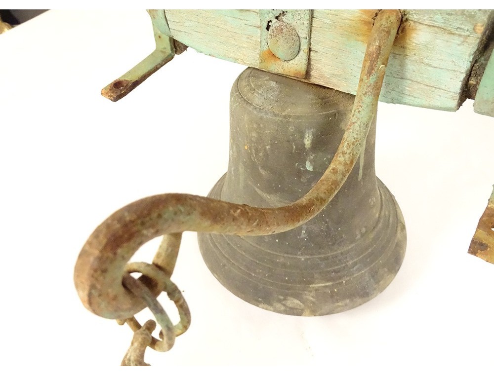 Property bell bronze wood wrought iron castle house late 19th century