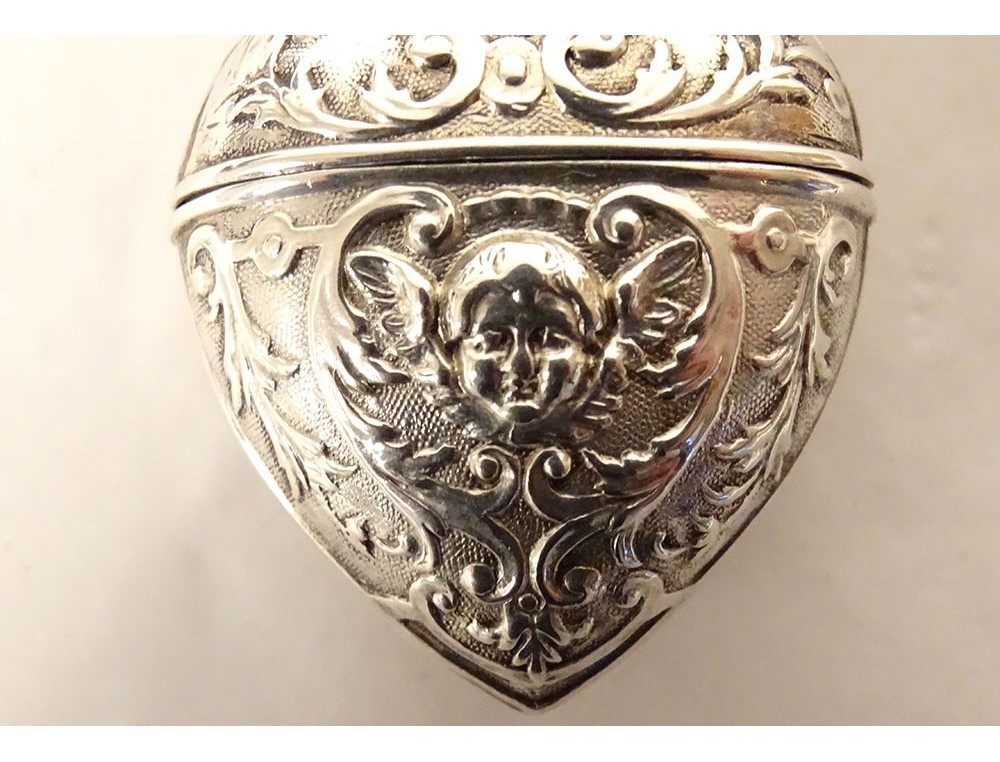 Reliquary heart pendant box, crowned silver, Augsburg, Germany, 19th ...