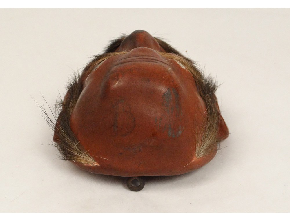 Noh theater mask polychrome man Gigaku O-Edo Japan beshimi mask nineteenth