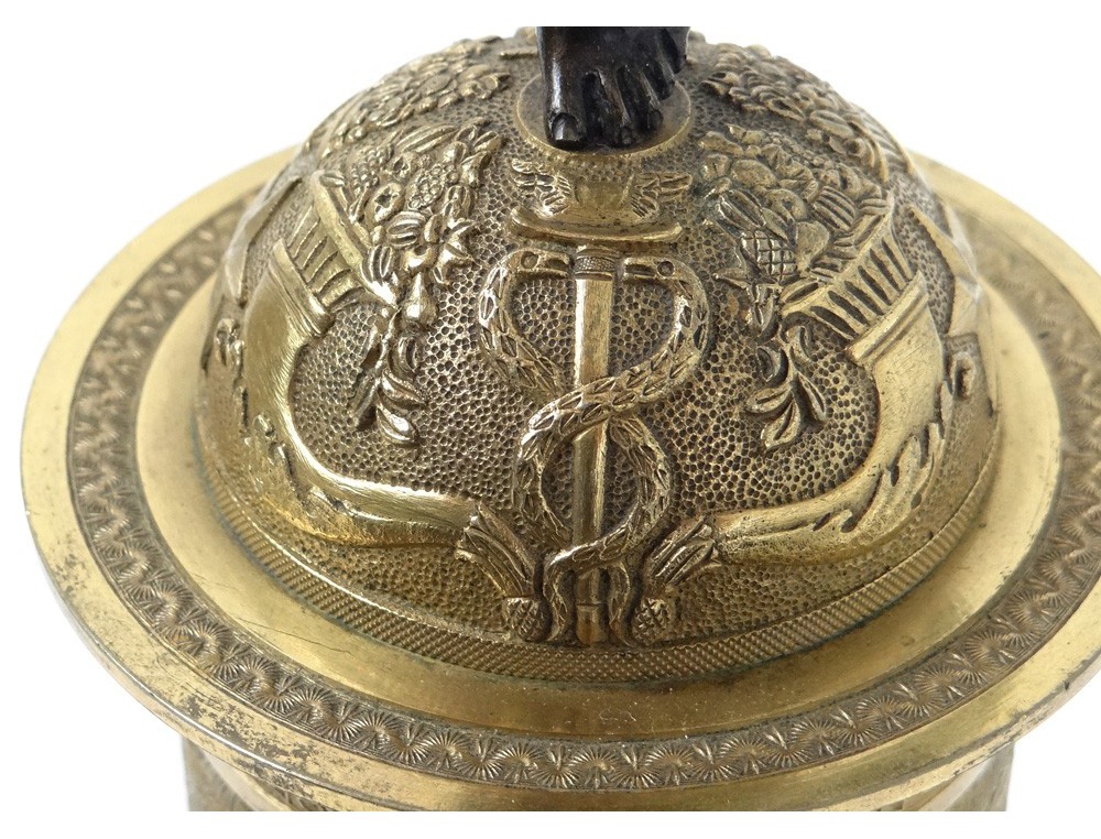 Rare paire candélabres bronze Mercure Hermès volant caducée Empire XIXème