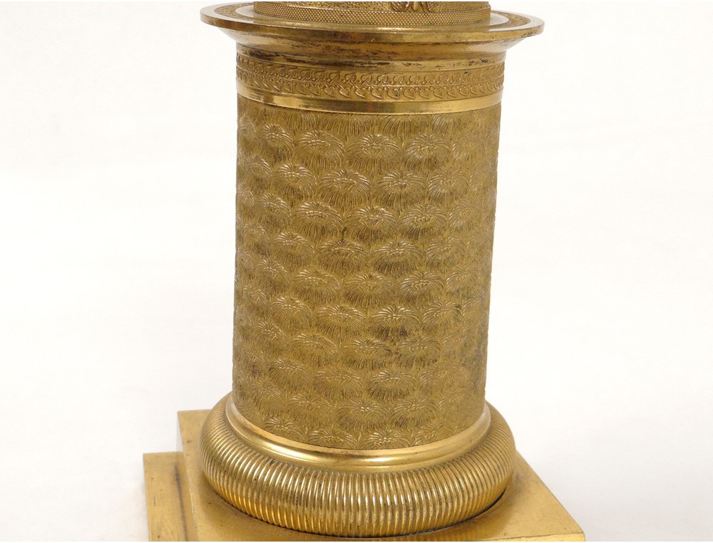 Rare paire candélabres bronze Mercure Hermès volant caducée Empire XIXème