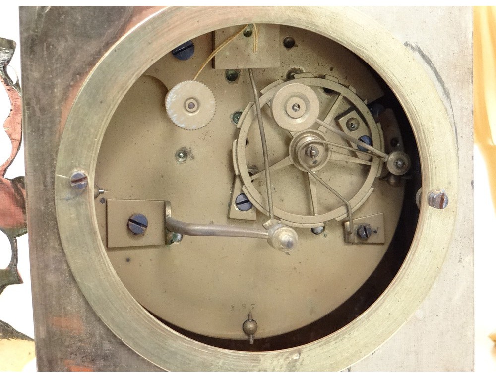 Rare pendulum gilt bronze vine woman musician amphora nineteenth ...