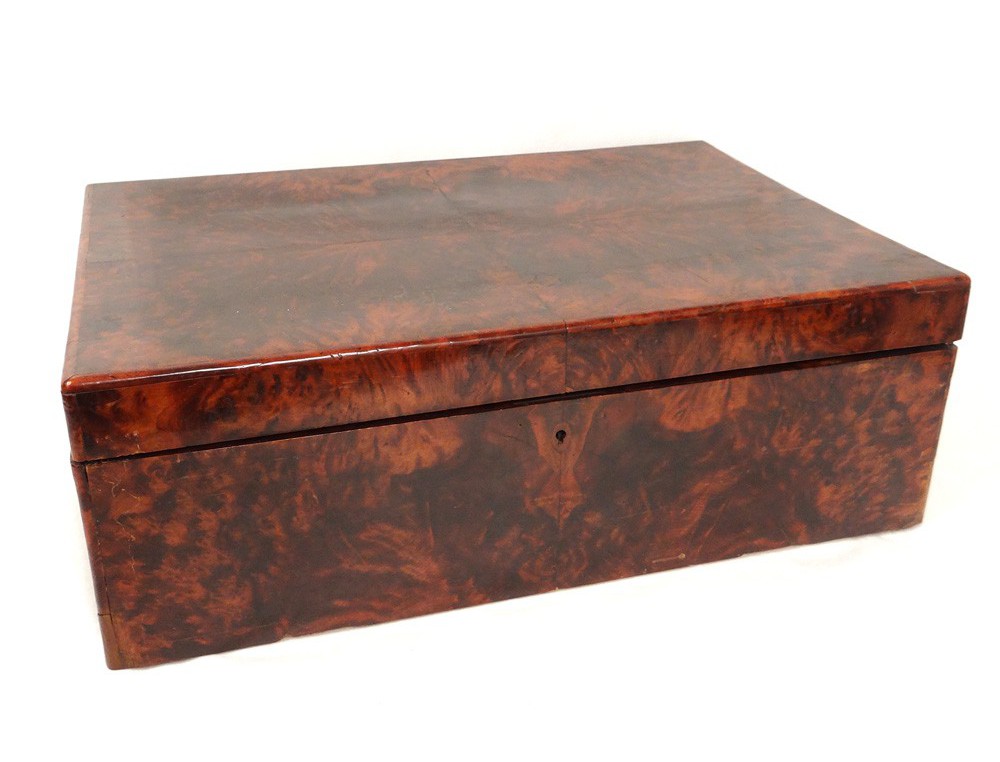 Large antique cedar wood casket box casket french nineteenth century