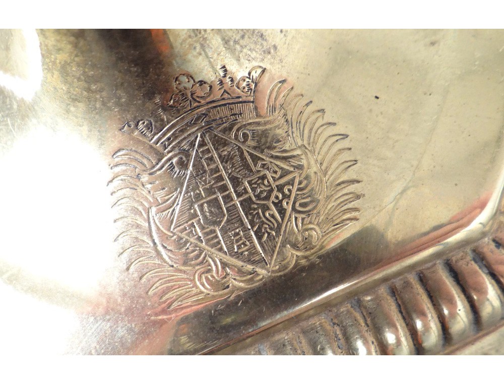 Candlestick torch crest Louis XIV ormolu candlesticks crest XVIIè