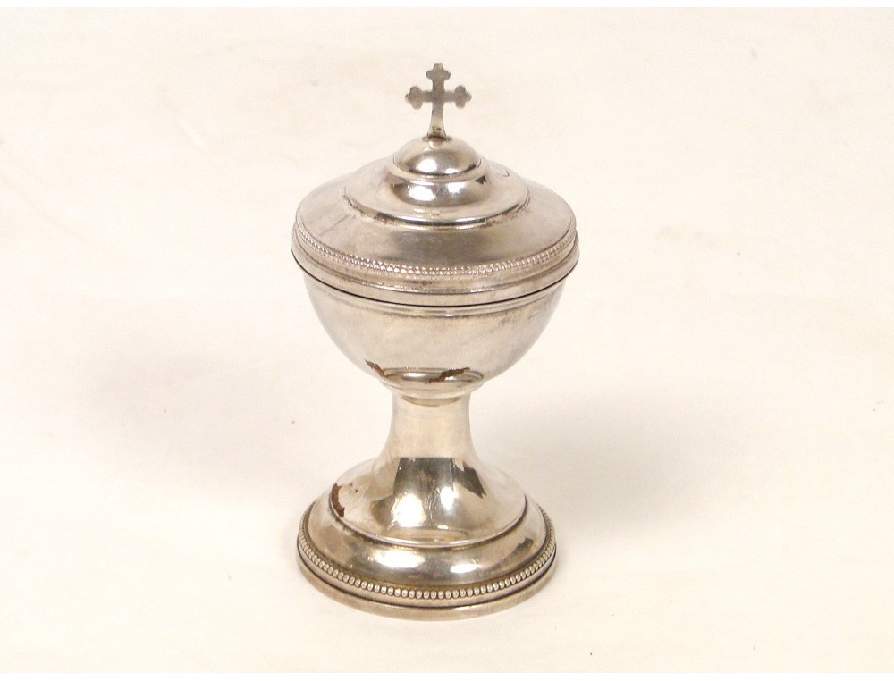 Ciborium travel in silver 19th