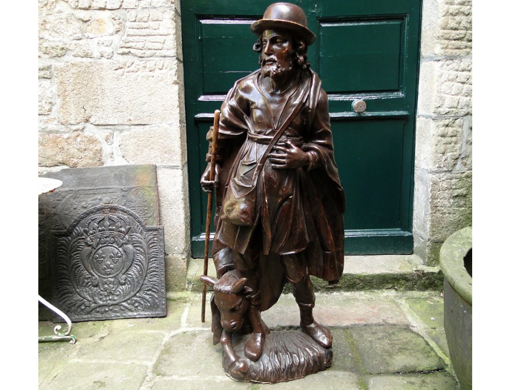 Sculpture statue Walnut St. Luke, 17th century