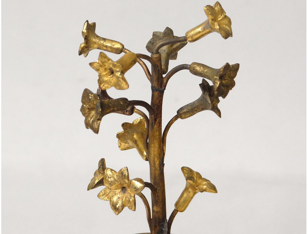 Cassolettes pair gilded bronze antique vases Medici flowers nineteenth ...