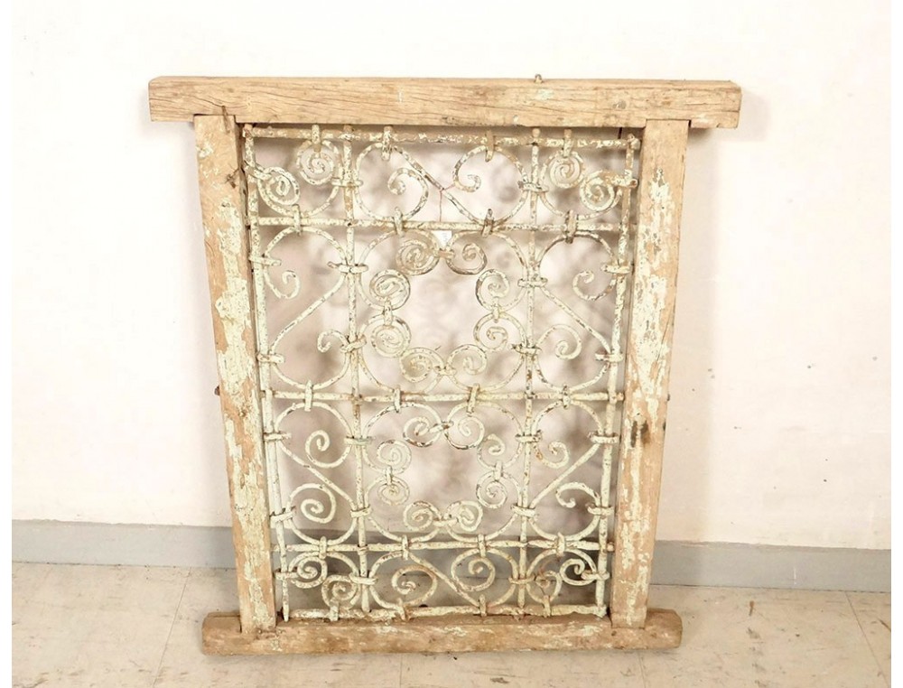 Moroccan wrought iron grille painted wood window Maghreb Morocco Atlas ...