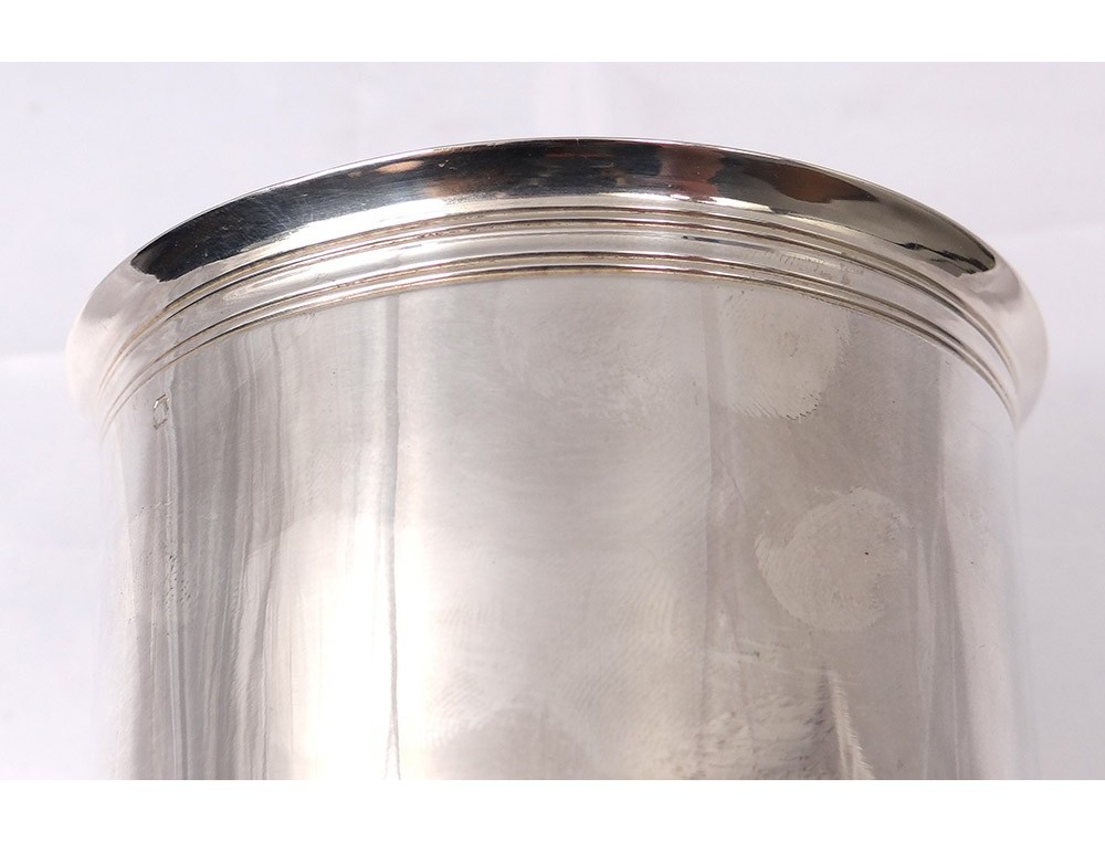Great timbale solid silver cup 171gr Minerva sterling silver nineteenth