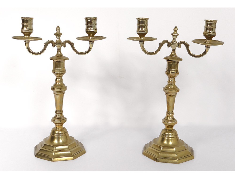 Pair of candlesticks candlesticks 18th c.